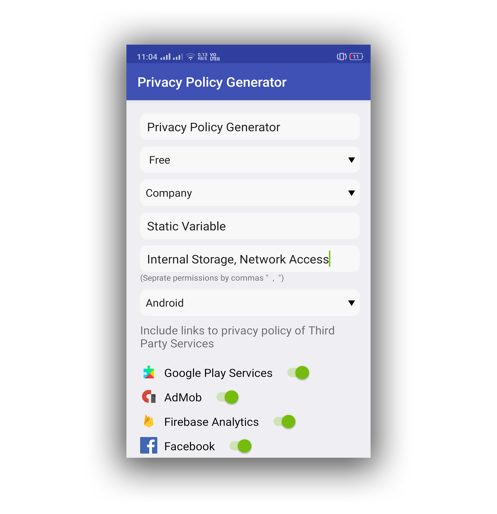 Static Variable Android Application Developers